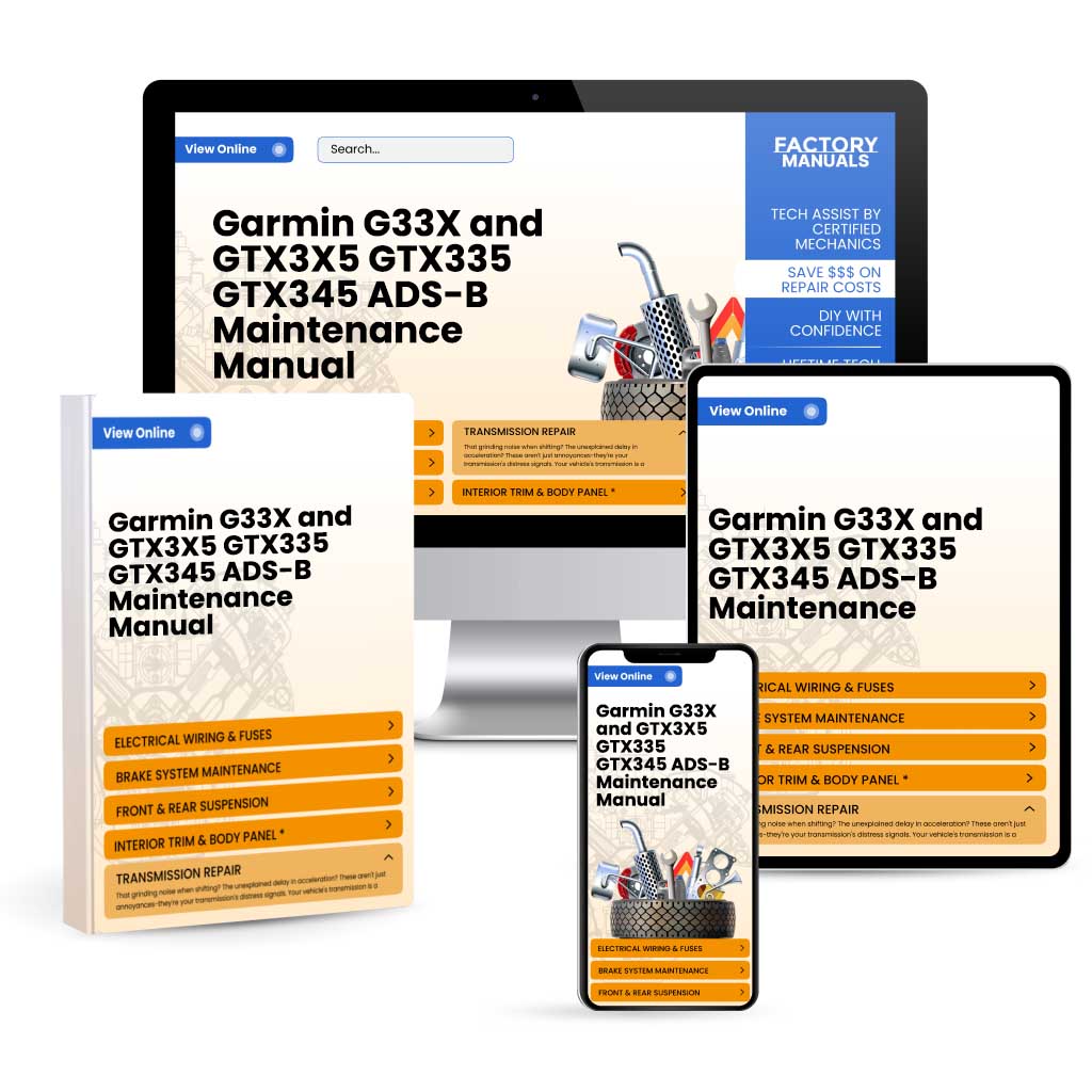 Garmin G33X and GTX3X5 GTX335 GTX345 ADS-B Maintenance Manual 190-00734 ...